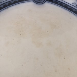 Vintage Antique Flaxman Opaque China Porcelain Pair Oval Platters Blue ...
