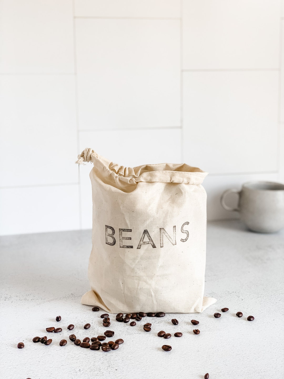 Muslin Coffee Bag - Muslin Drawstring Coffee Bag - Cotton Coffee Beans ...