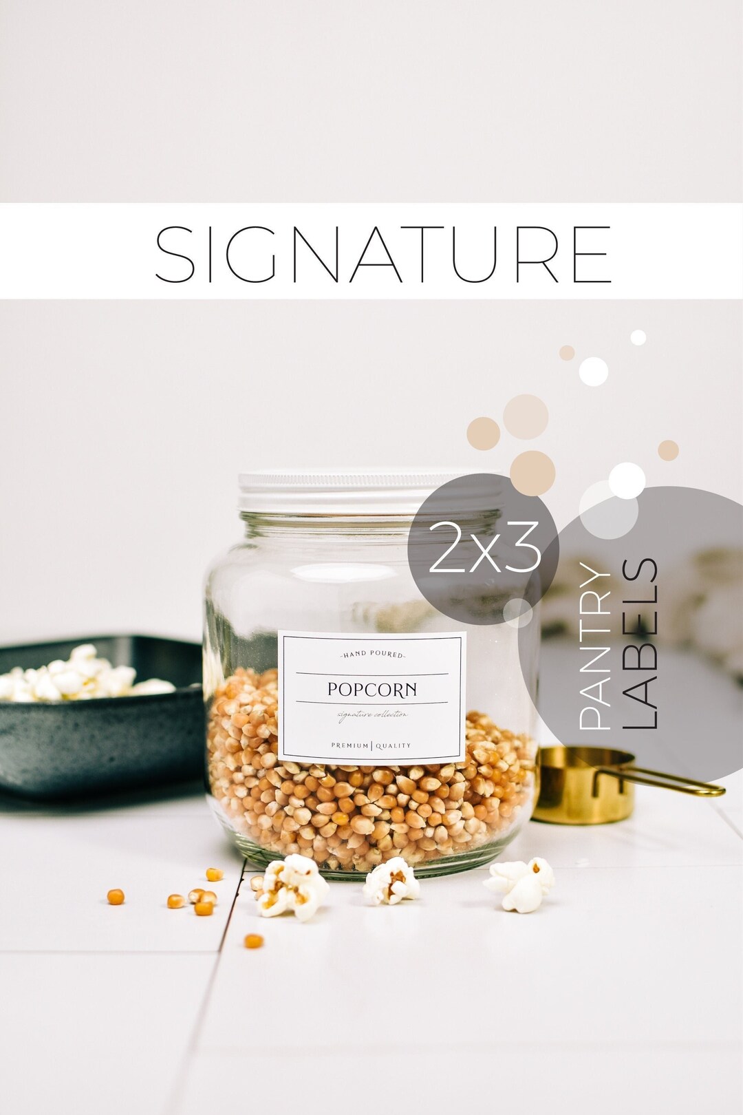 2x3 Pantry Labels - Canister Labels - Pantry Organization - Waterproof ...