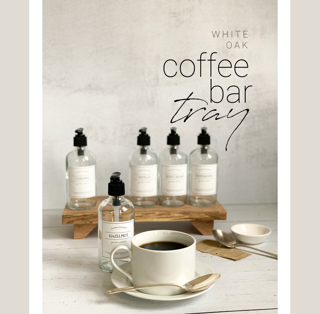 Coffee Bar Tray - Wooden Tray - Countertop Tray - Pedestal Tray ...