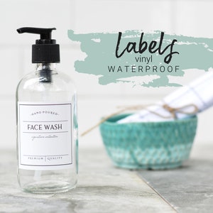 Small 2.5" SIGNATURE Labels - Waterproof Vinyl Labels - 8oz Bottle ...