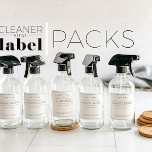 3" Cleaner Label Packs - Waterproof Vinyl Labels - Mix & Match Cleaner ...
