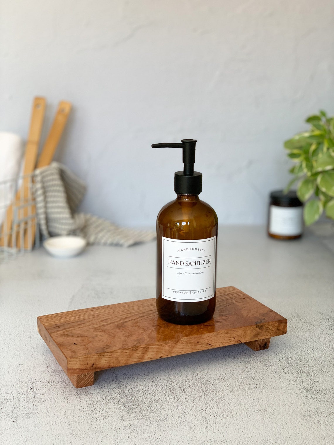 Countertop Tray - White Oak Tray - Pedestal Tray - Kitchen Counter Tray ...