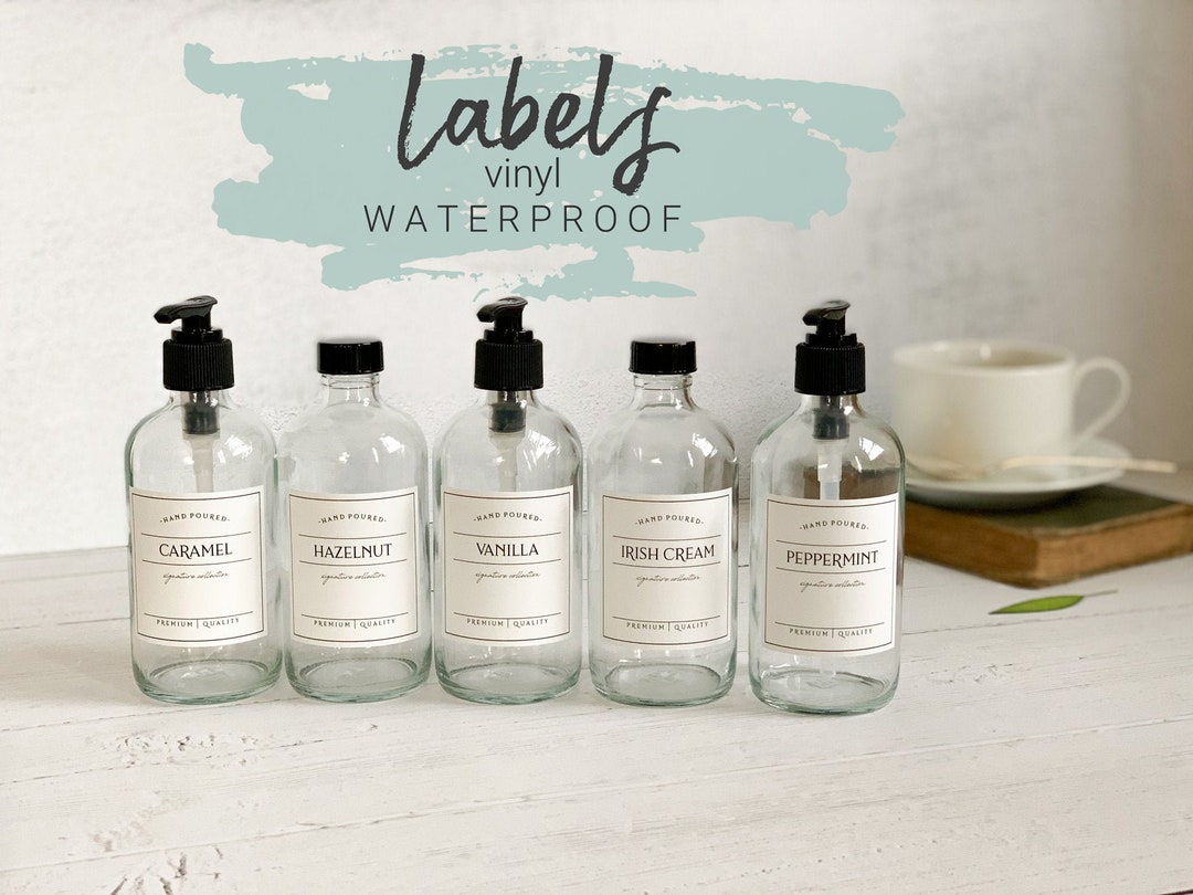 3" SIGNATURE Coffee Syrup Labels - Waterproof Label - Coffee Flavor ...