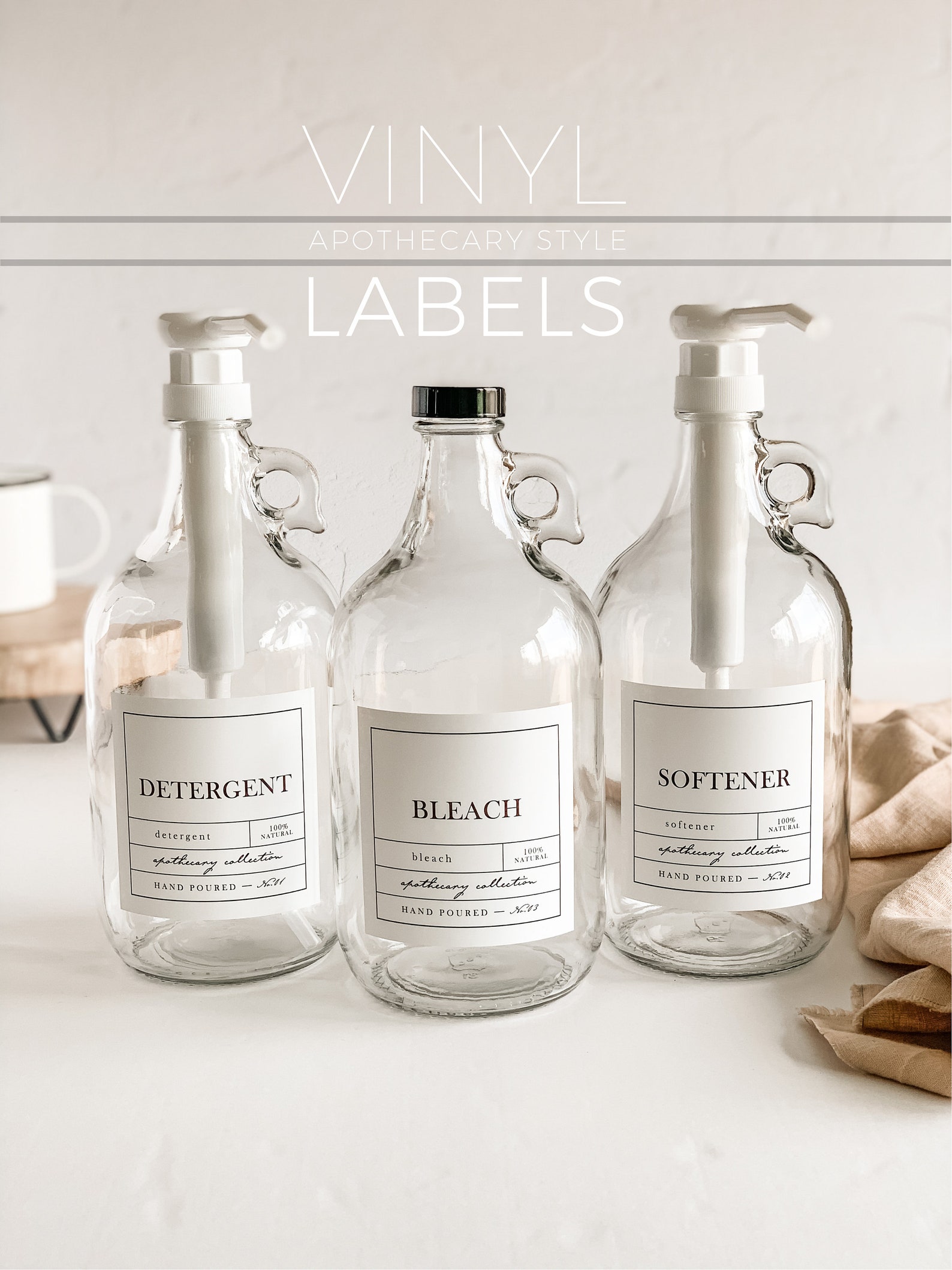 4x4 APOTHECARY Labels Waterproof Vinyl Labels Large - Etsy