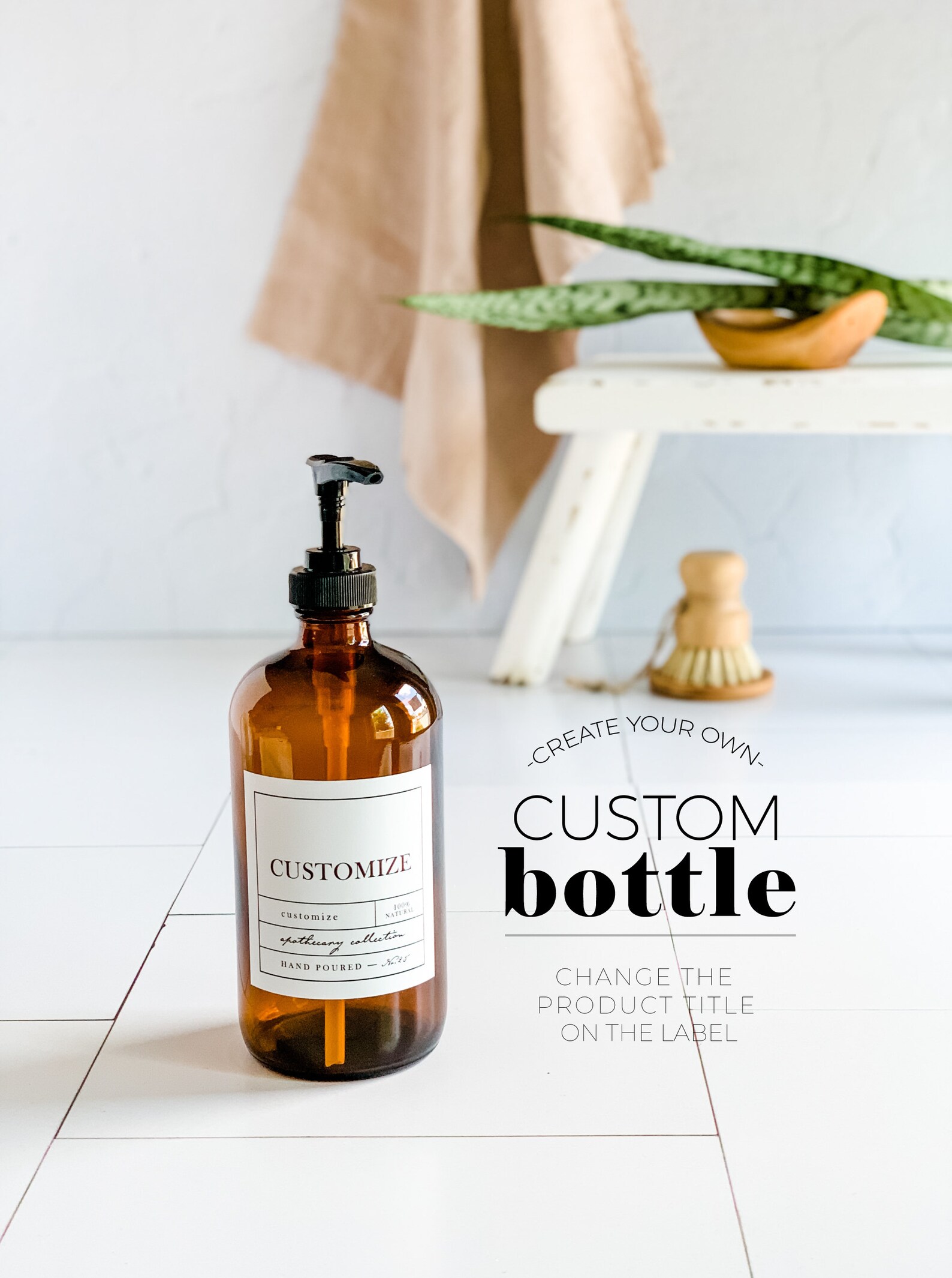16oz Custom Bottle, Create Your Own Bottle - Glass Bottle With ...