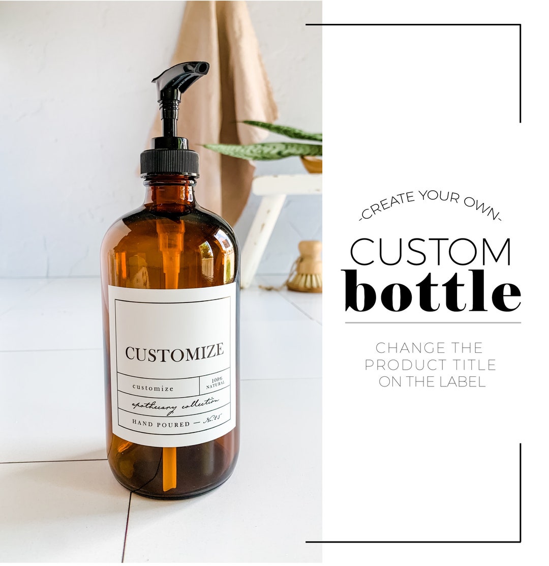 16oz Custom Bottle, Create Your Own Bottle - Glass Bottle With ...