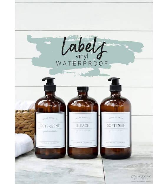 4x4 SIGNATURE Labels Waterproof Vinyl Labels Large Kitchen | Etsy