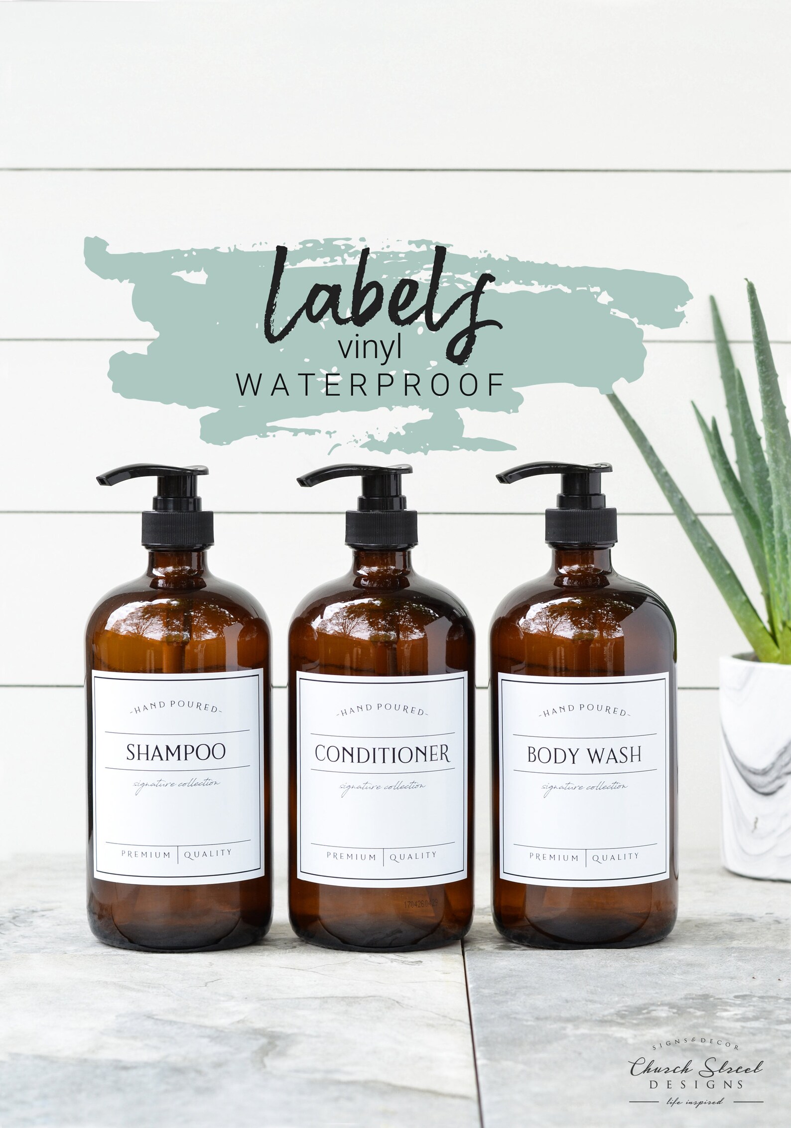 4x4 SIGNATURE Style Labels - Waterproof Vinyl Labels- Large Laundry ...