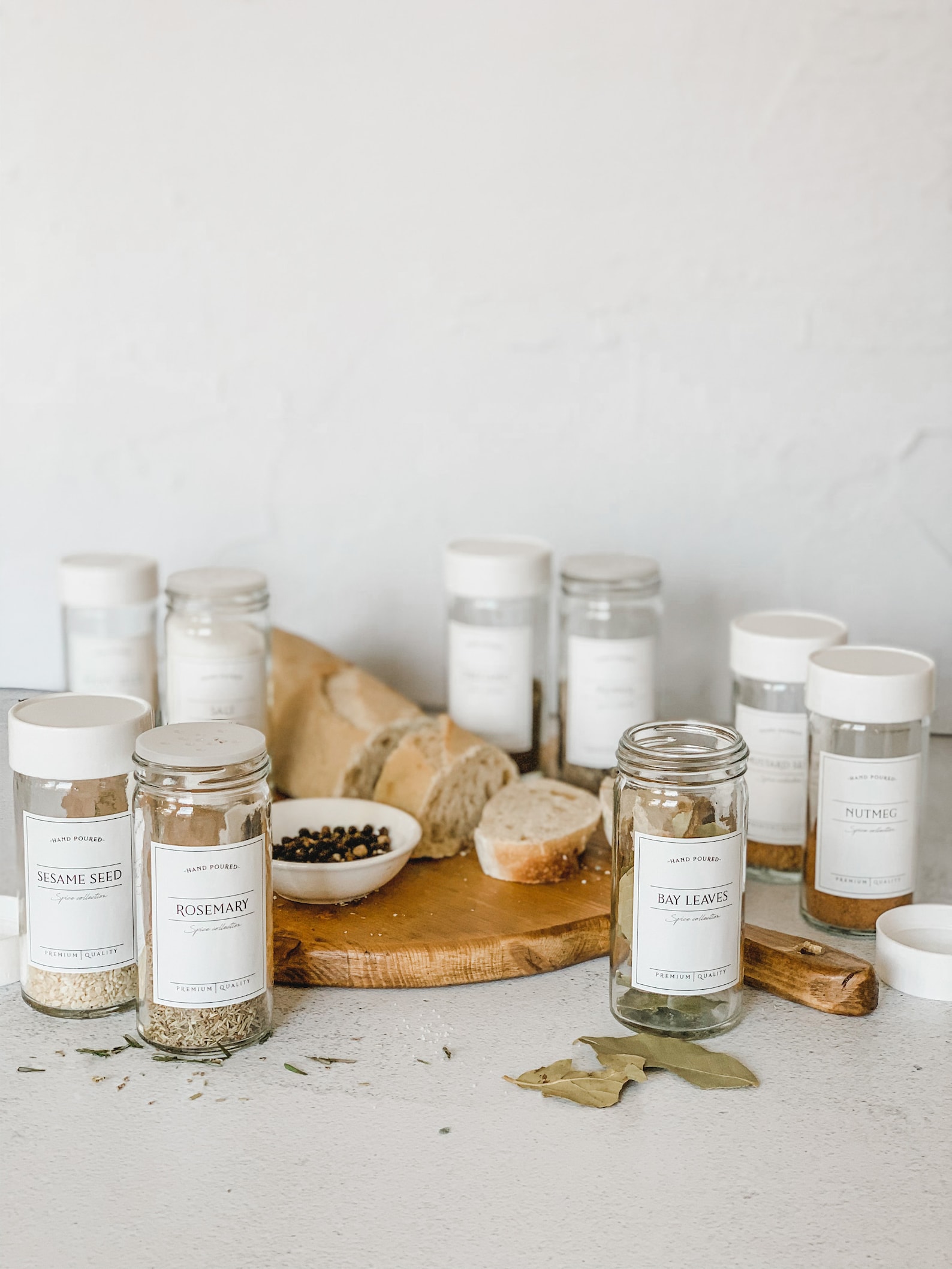 Spice Labels - Set of 40 - Vinyl Waterproof Spice Jar Labels ...