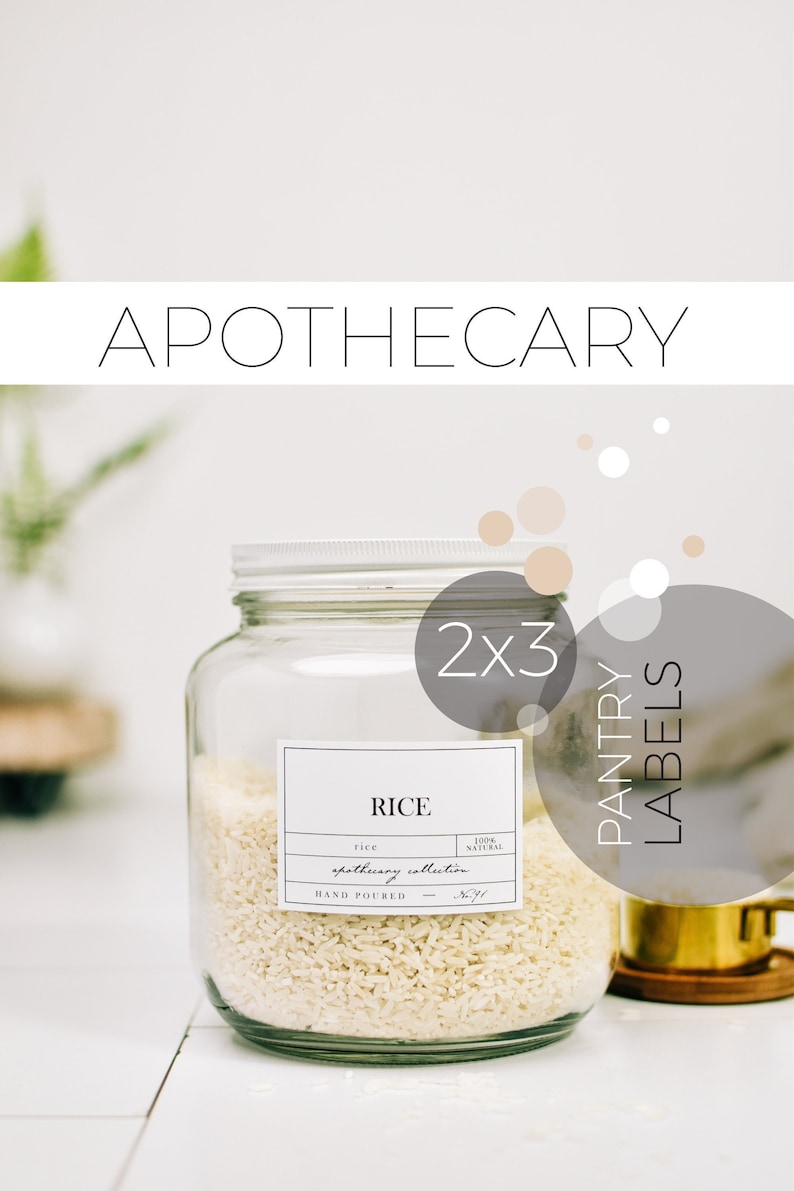 2x3 Pantry Labels - Canister Labels - Pantry Organization - Waterproof ...