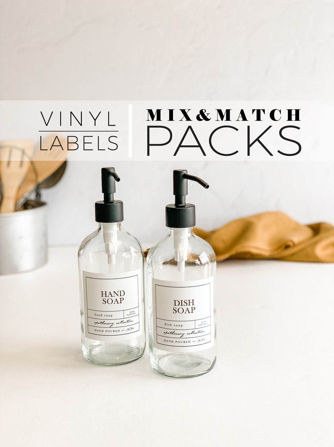 3" Label Packs - Waterproof Vinyl Labels - Organizational Labels - Mix ...