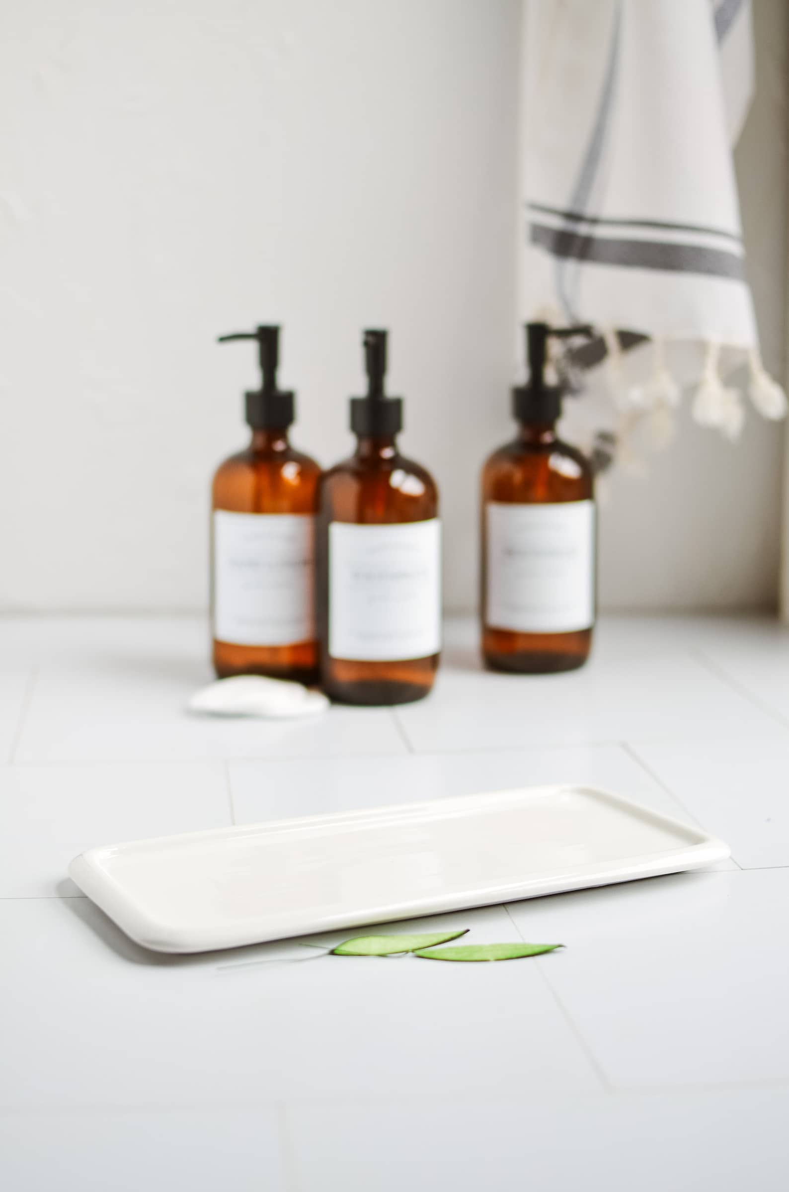 White Ceramic Tray Soap Bottle Tray Large Soap Tray - Etsy