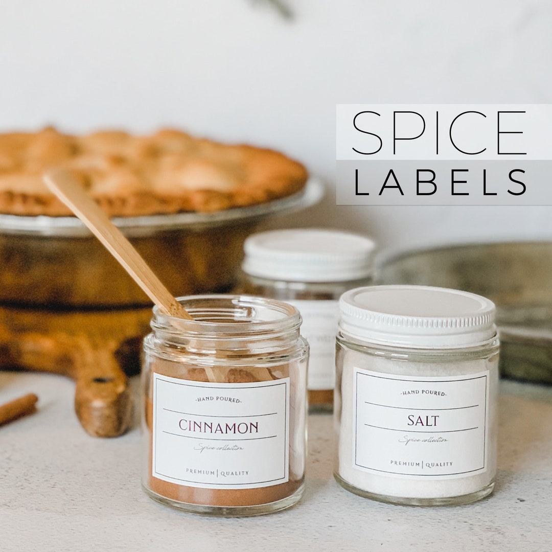 Wide Spice Labels - 2.25"x1.5" - Choose Your Label Style - Vinyl ...