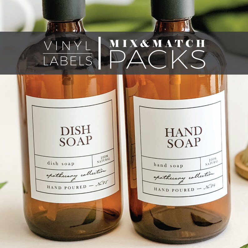 3 Label Packs Waterproof Vinyl Labels Organizational | Etsy