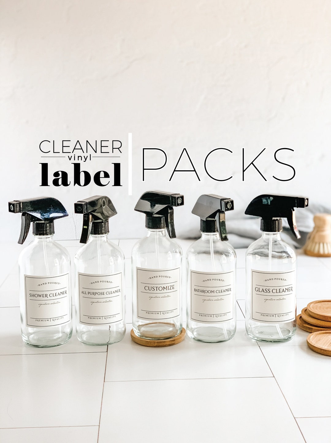 3" Cleaner Label Packs - Waterproof Vinyl Labels - Mix & Match Cleaner ...