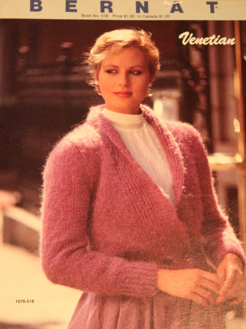 Bernat Venetian Women's Sweaters Pattern Book No. 518 1983 1980s ...