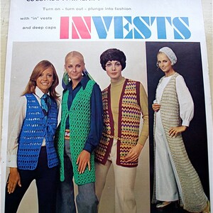 Columbia Minerva 2517 Vintage Vest Skirt Cap Knitting Patterns 1969 - Etsy