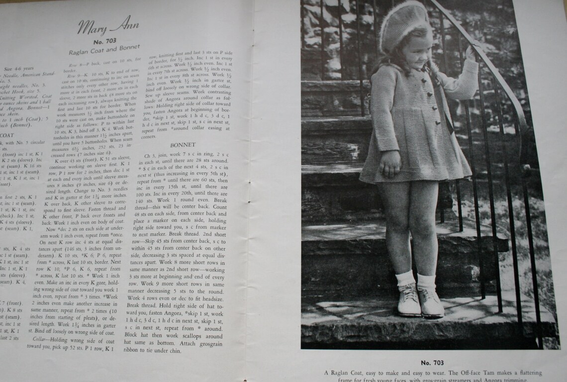 Vintage Juvenile Styles Original Knit Crochet Children Designs Patterns ...