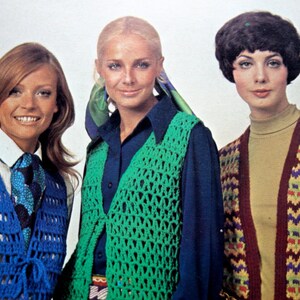 Columbia Minerva 2517 Vintage Vest Skirt Cap Knitting Patterns 1969 - Etsy