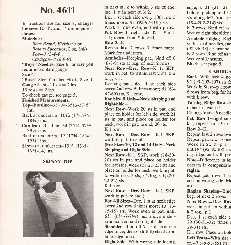 Vintage spectators Leaflet 1970s Knitting Crochet Granny Square ...