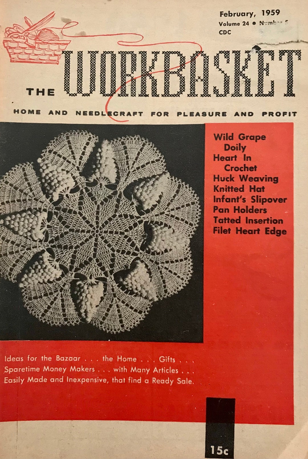 The Workbasket Magazine 1950s February 1959 Vintage Needlework - Etsy