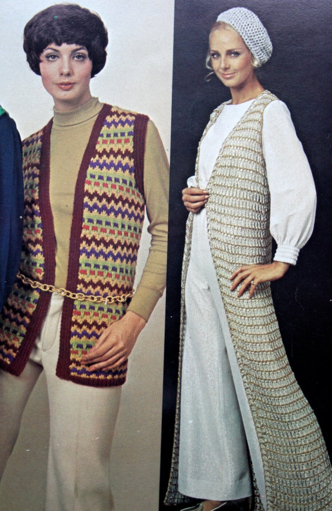 Columbia Minerva 2517 Vintage Vest Skirt Cap Knitting Patterns 1969 - Etsy