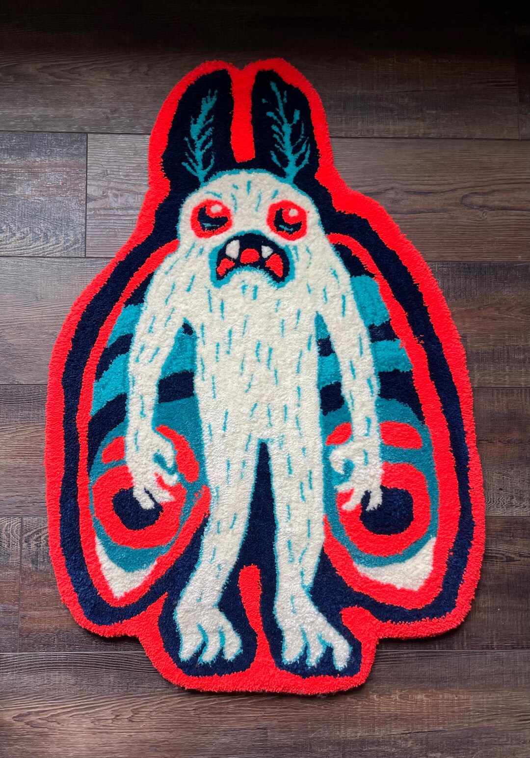 Handmade Plush Mothman Cryptid Rug - Creepy Cute Home Decor - Etsy