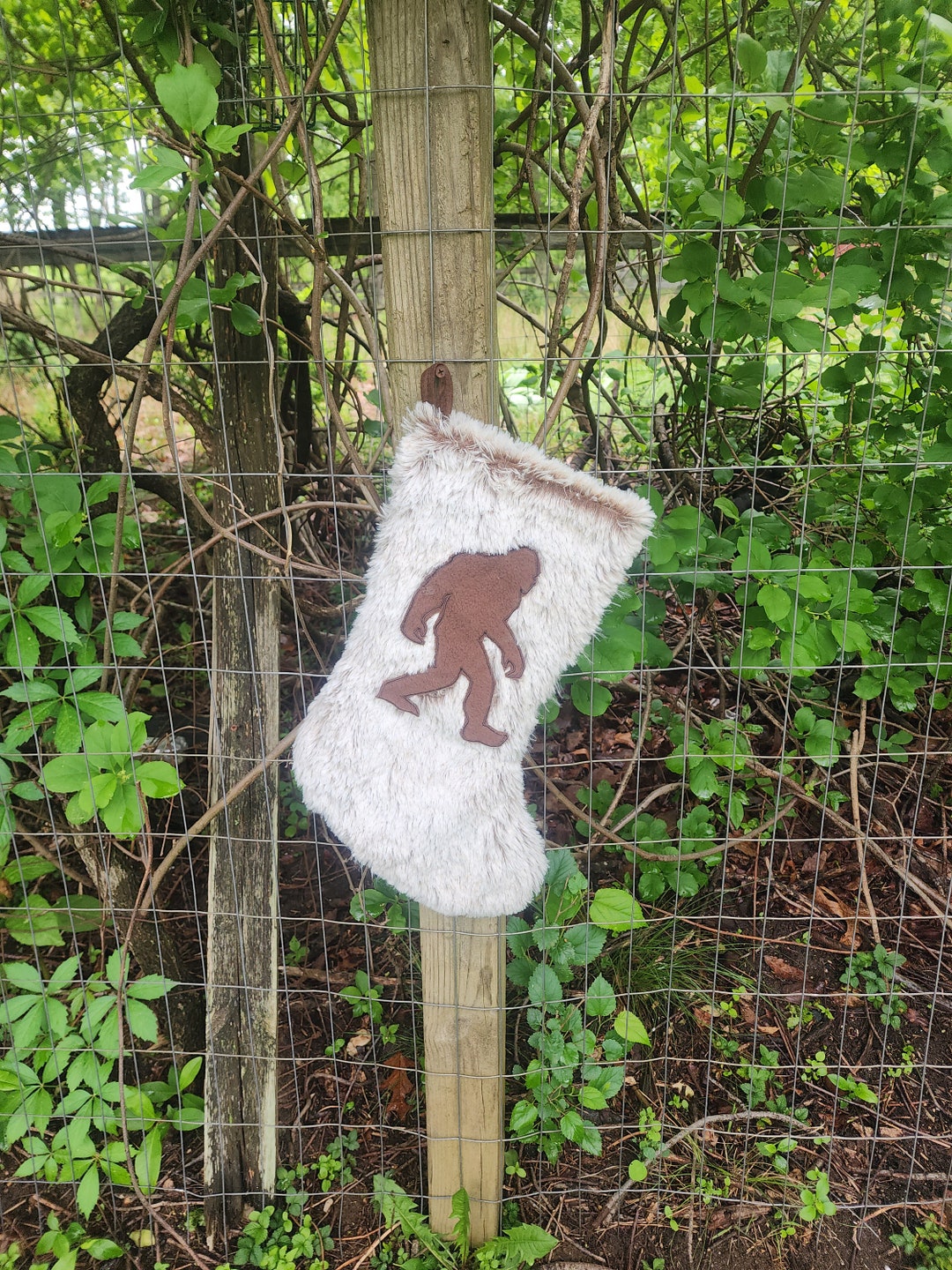 FURRY BIGFOOT STOCKING, Christmas Stocking, Decorative Stocking ...