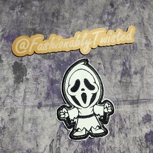 GHOSTFACE PATCH, Reaper Patch, Fan Art Patch, Fashionably Twisted, Horror Patch, Custom Patches ...