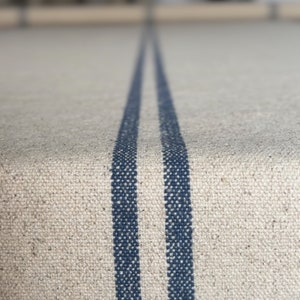Sample of Rustic Provençal Blue Stripe Grainsack Fabric - Etsy UK
