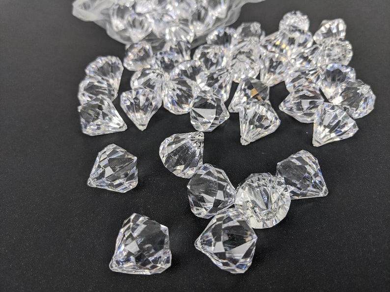 Large Clear Acrylic Plastic Diamonds Acrylic Gemstone Diamond - Etsy