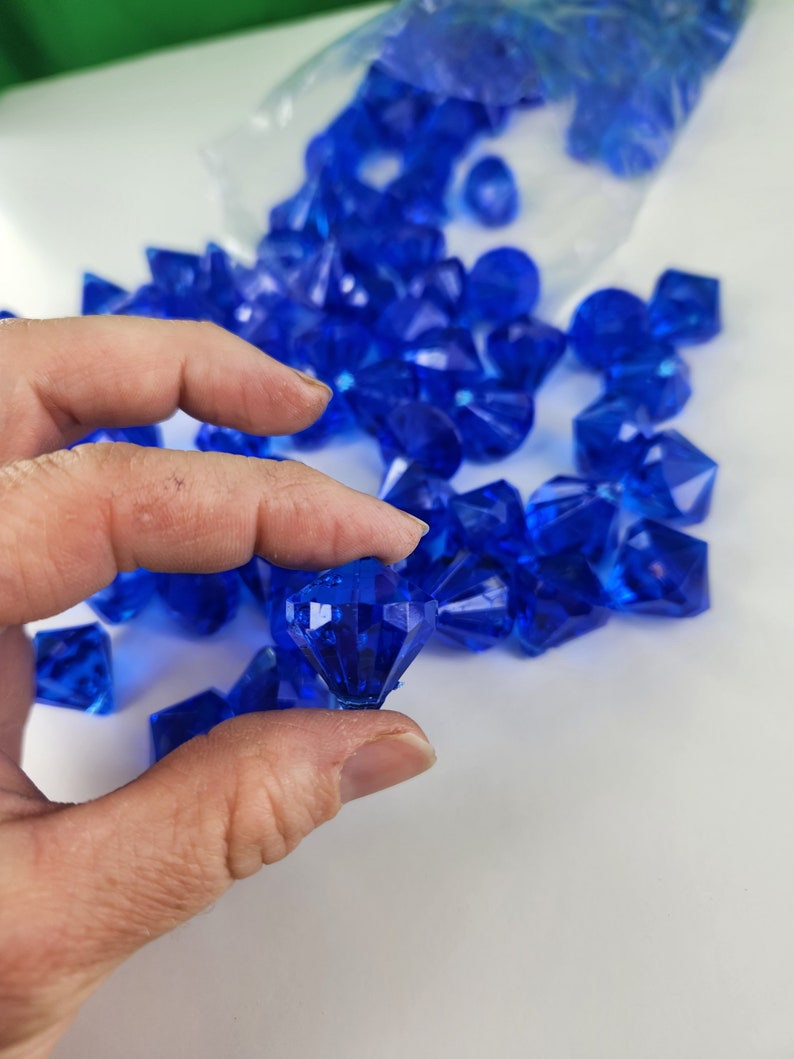 Royal Blue Acrylic Plastic Diamonds Confetti, Diamond Table Scatter ...
