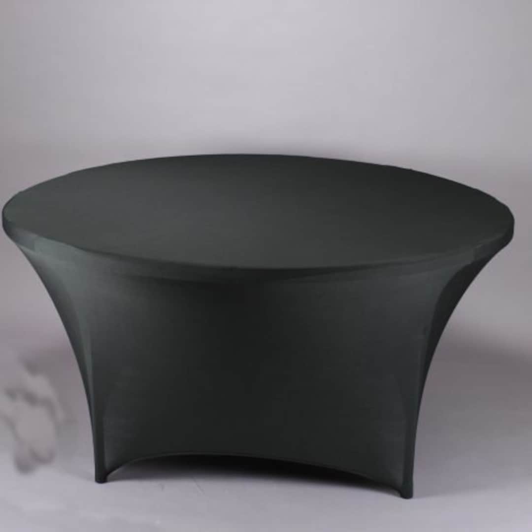 60" Round Spandex Tablecloth, Fitted Fabric Table Cover - Etsy
