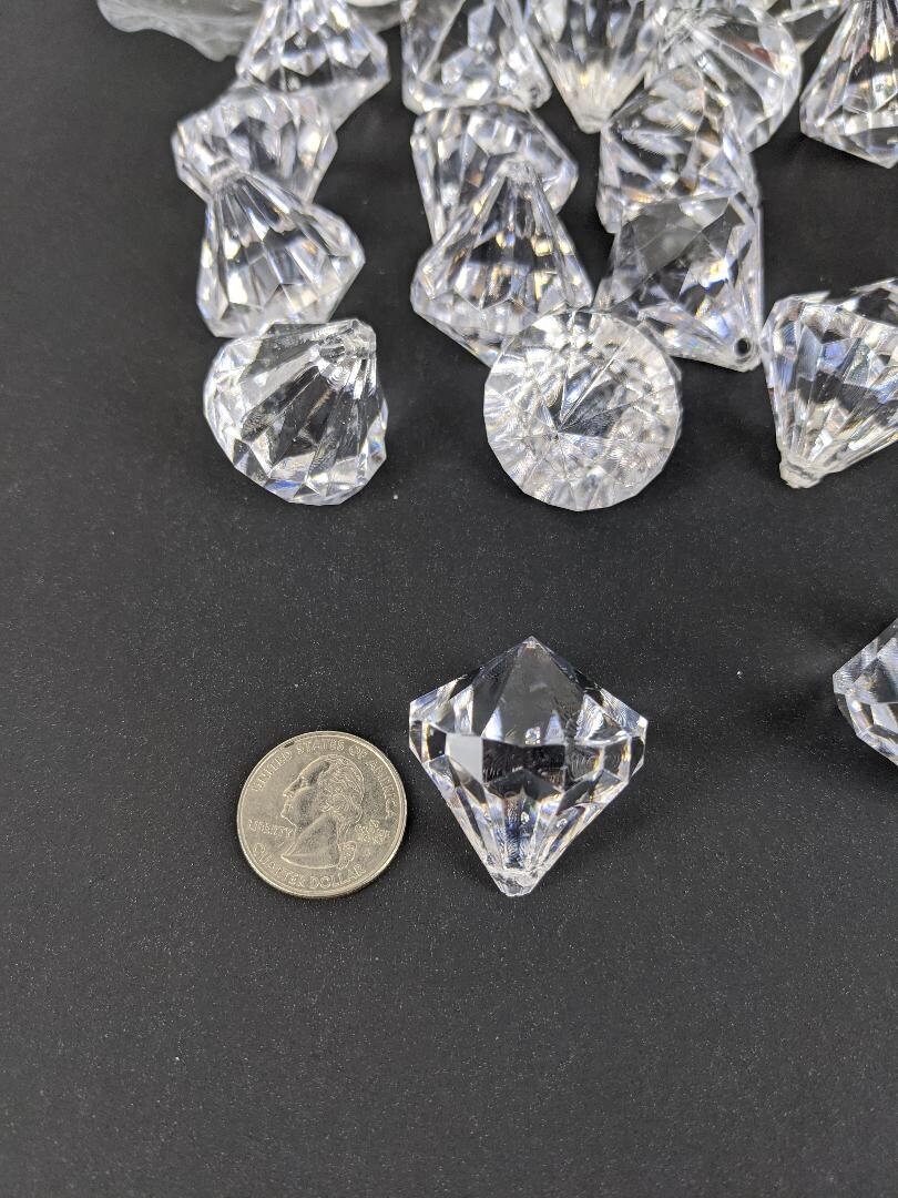 Large Clear Acrylic plastic diamonds acrylic gemstone diamond | Etsy