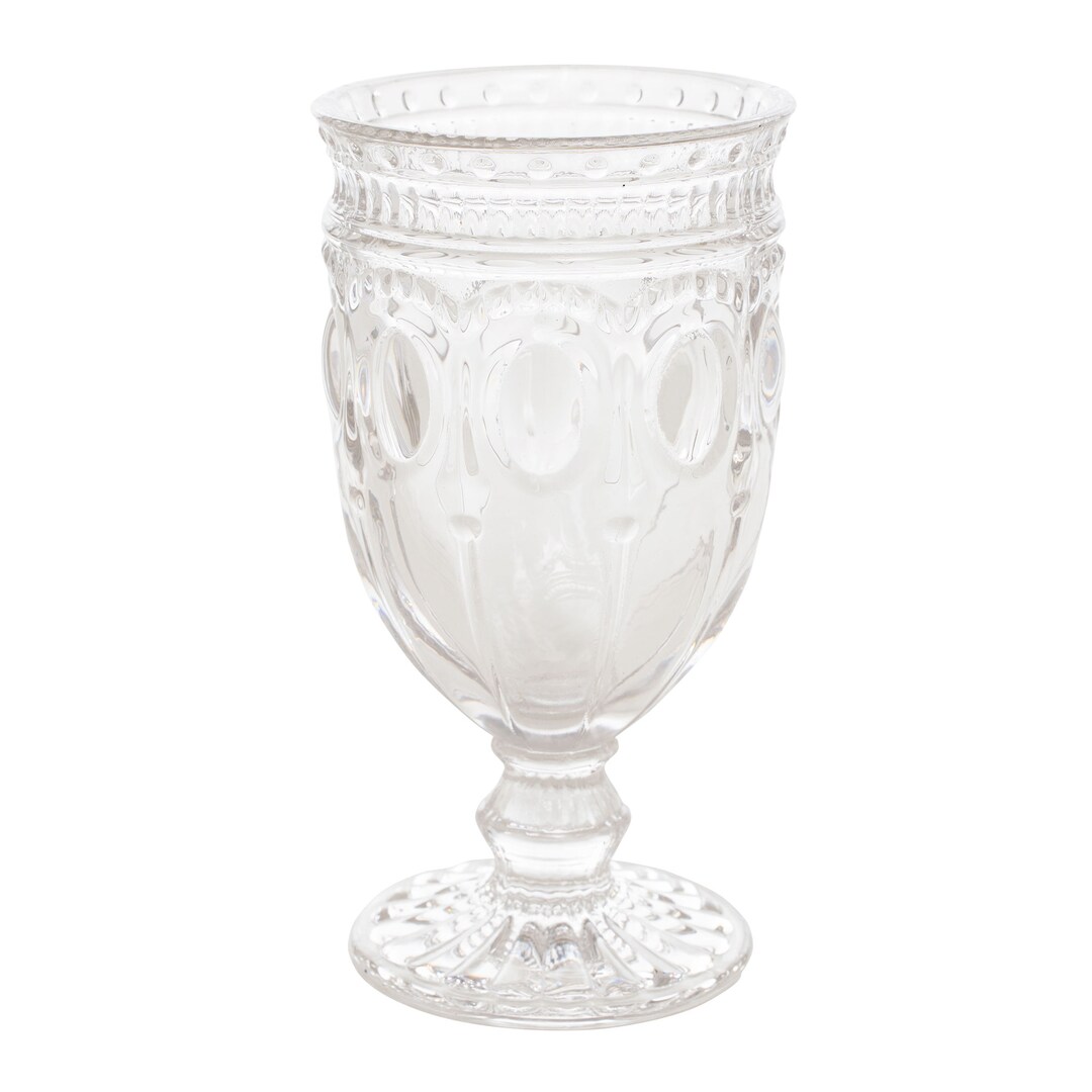 10oz Clear Vintage Inspired Glass Goblet, DIY Wedding Tableware, Clear ...