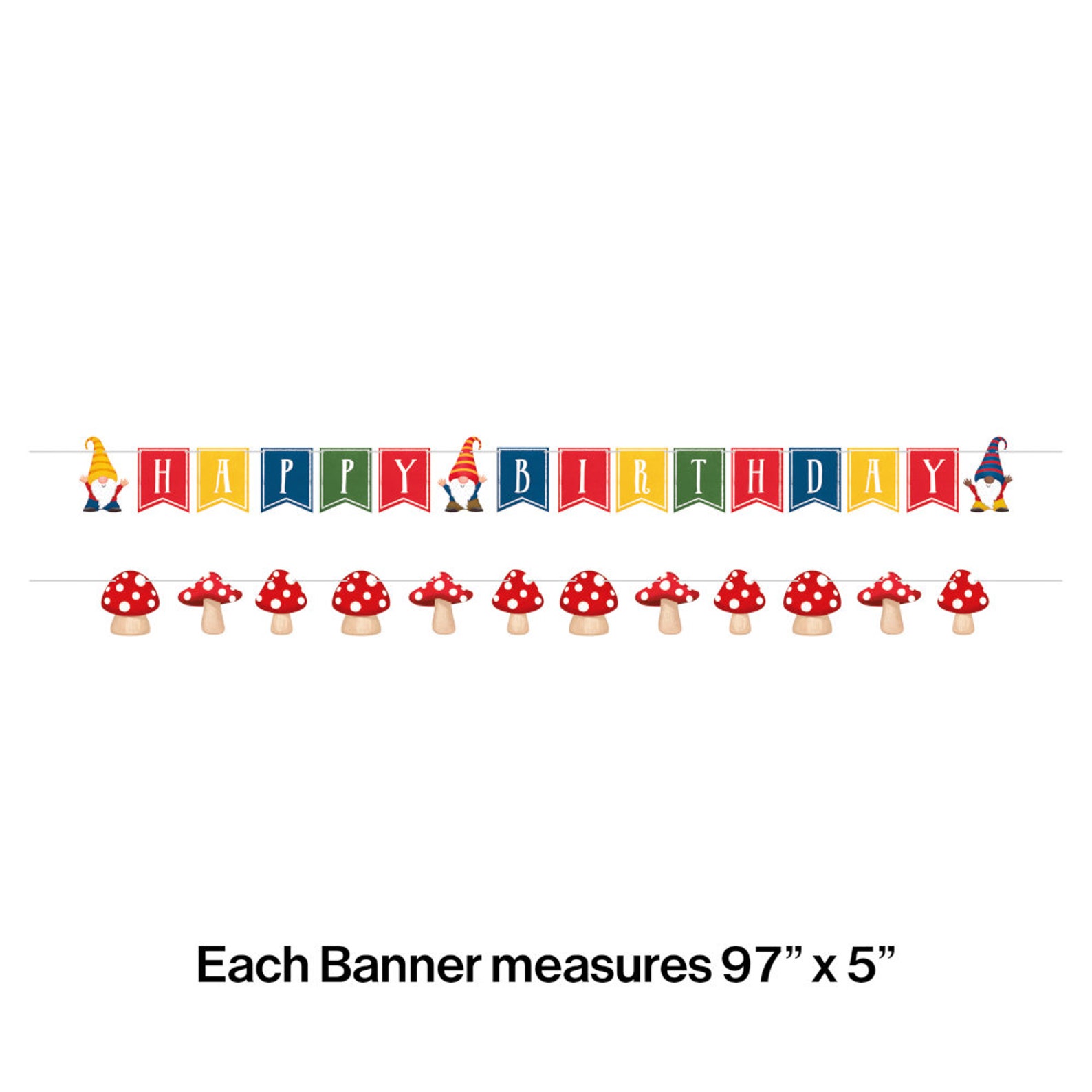 Gnome Party Banners Party Gnomes Birthday Birthday Gnome - Etsy