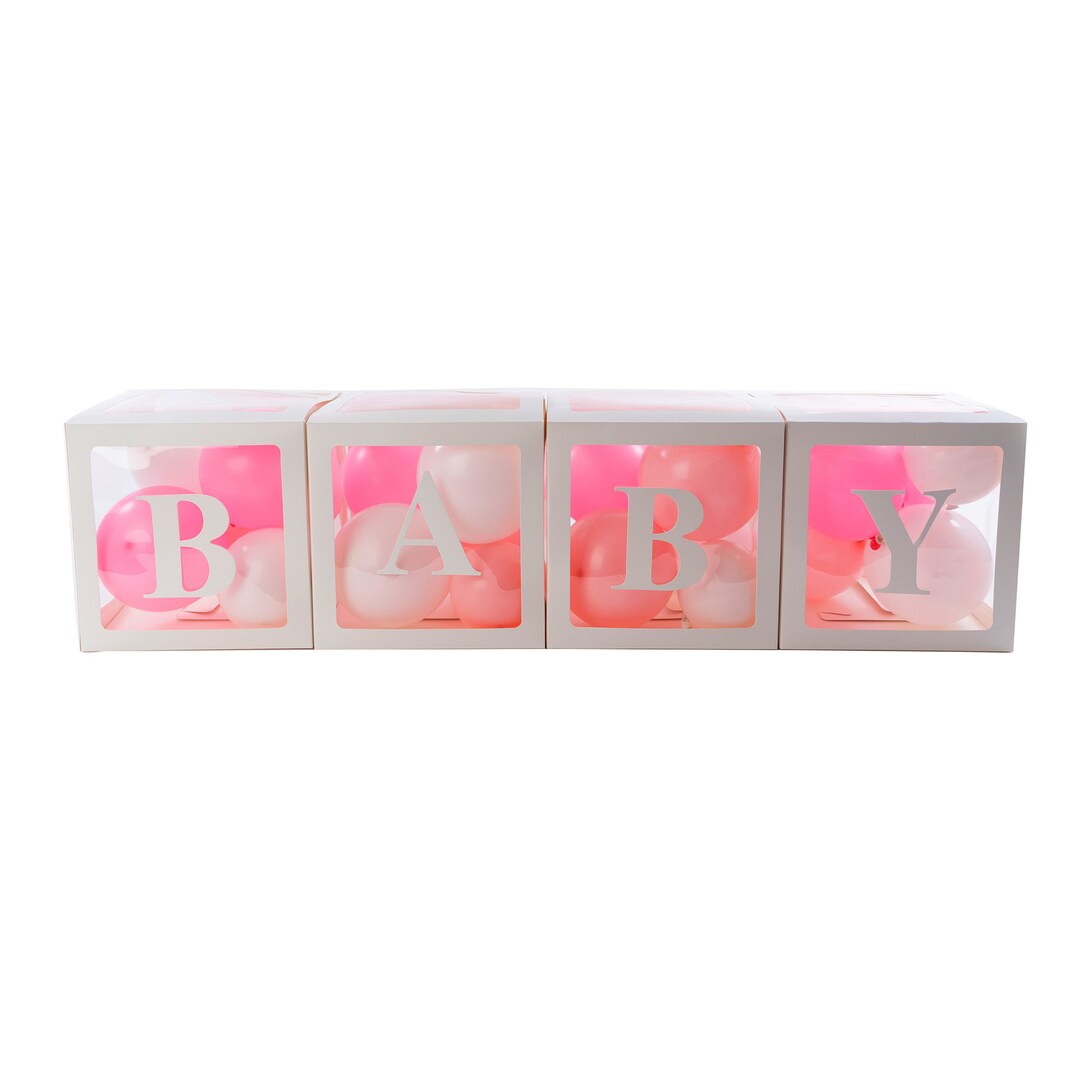 Pink Baby Shower Balloon Box Kit, Baby Shower Decor, Its a Girl Baby ...