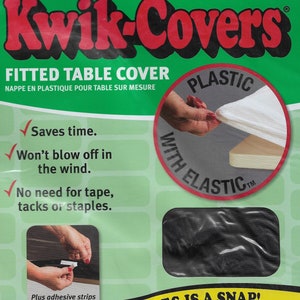 Black and White Checker Kwik Covers Plastic Fitted Stretchable ...