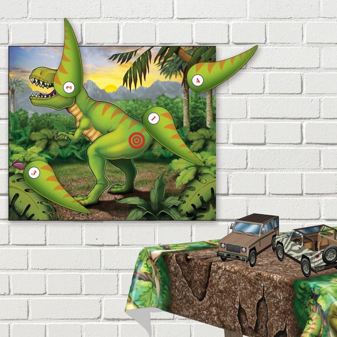 Pin the Tail on the Dinosaur Game, Dinosaur Party Games, Dino Party ...