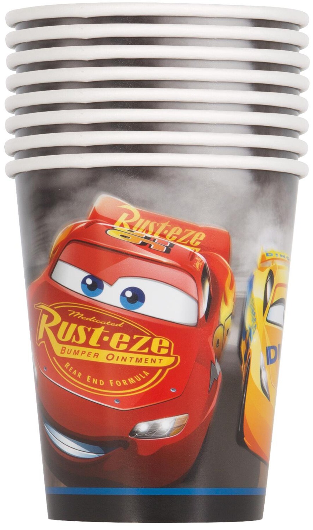 Cars Movie Paper Cups 8ct, Lightning Mcqueen, Doc Hudson, Sally Carrera ...