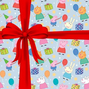 Peppa Pig Giftwrap, Peppa Pig Birthday Party, Peppa Pig Party Supplies ...