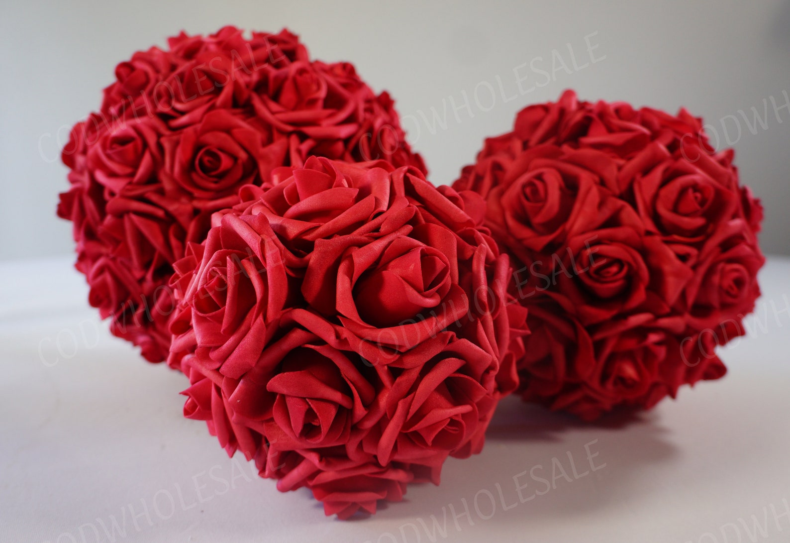 Red Foam Rose Soft Touch Flower Ball Red Pomander Flower - Etsy