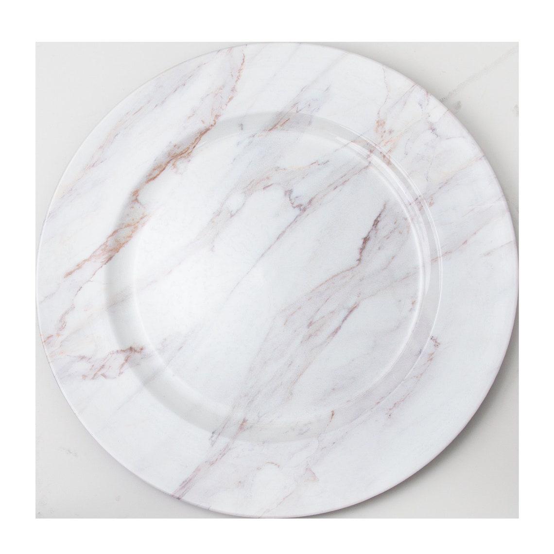 Marble Plastic Charger Plate, Plastic Charger Plate, Luxury Charger ...