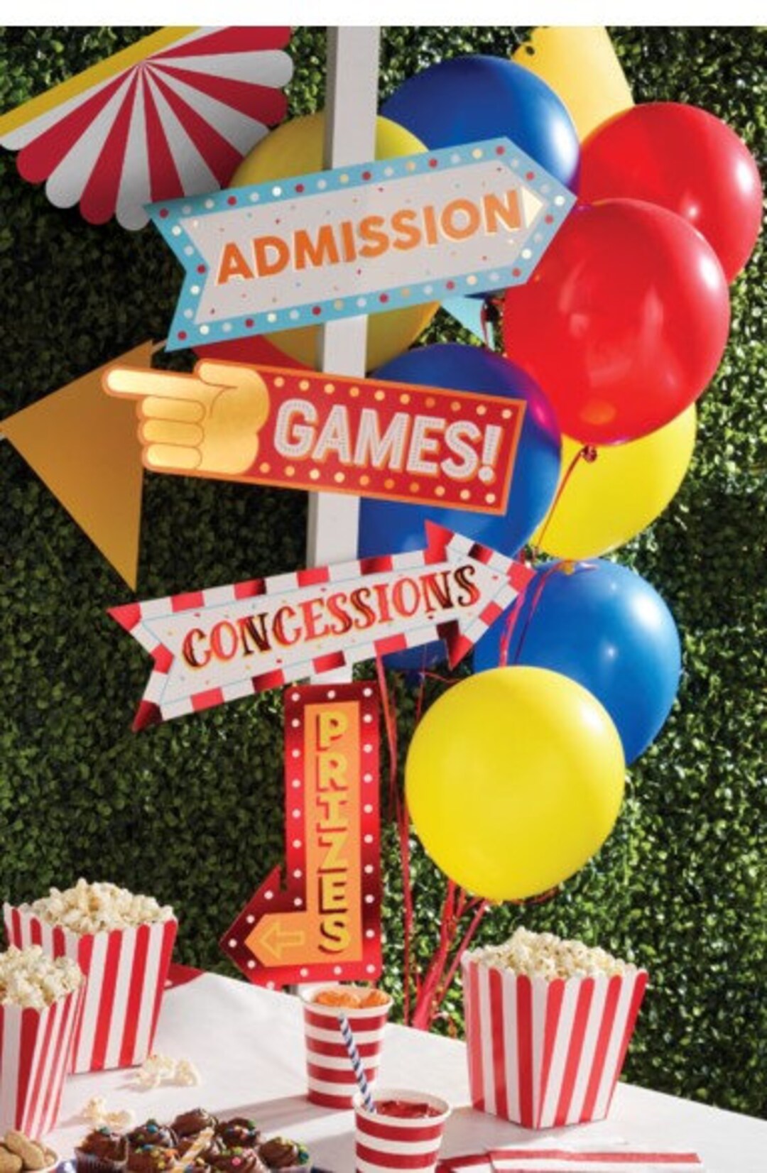 Carnival Signs, Carnival Party Decor, Circus Party Decorations, Circus ...