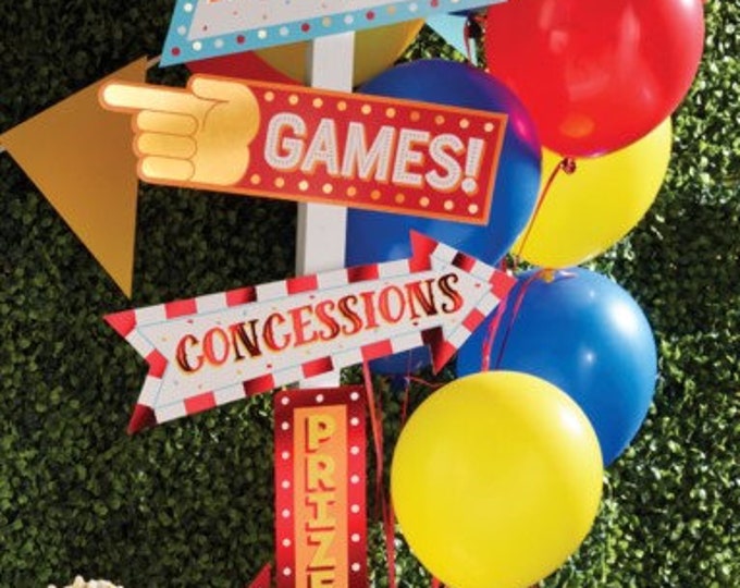 Carnival Signs, Carnival Party Decor, Circus Party Decorations, Circus ...