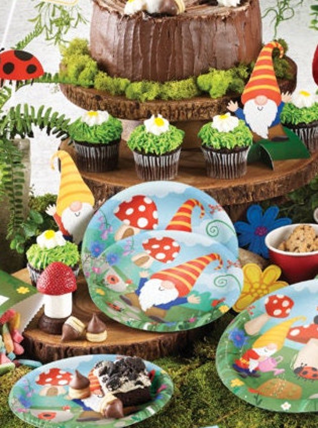 Gnome Party Paper Dessert Plates, Party Gnomes Birthday, Birthday Gnome ...