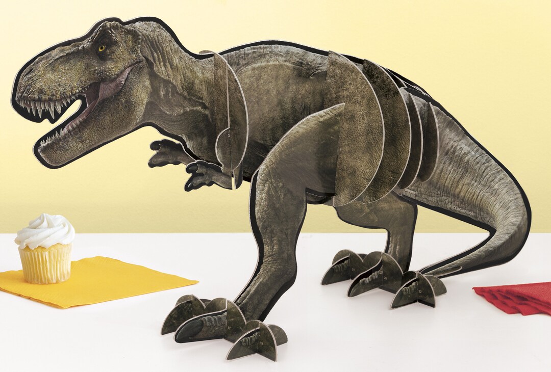 3D Jurassic World T-rex Centerpiece, Dino Birthday Party, T-rex Party ...