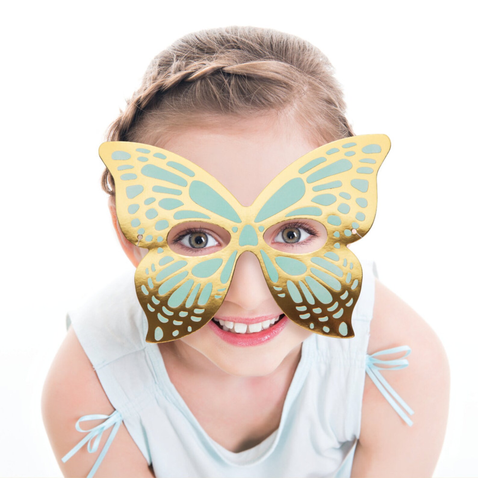 8 Butterfly Paper Masks for Kids Birthday Butterfly Shimmer - Etsy