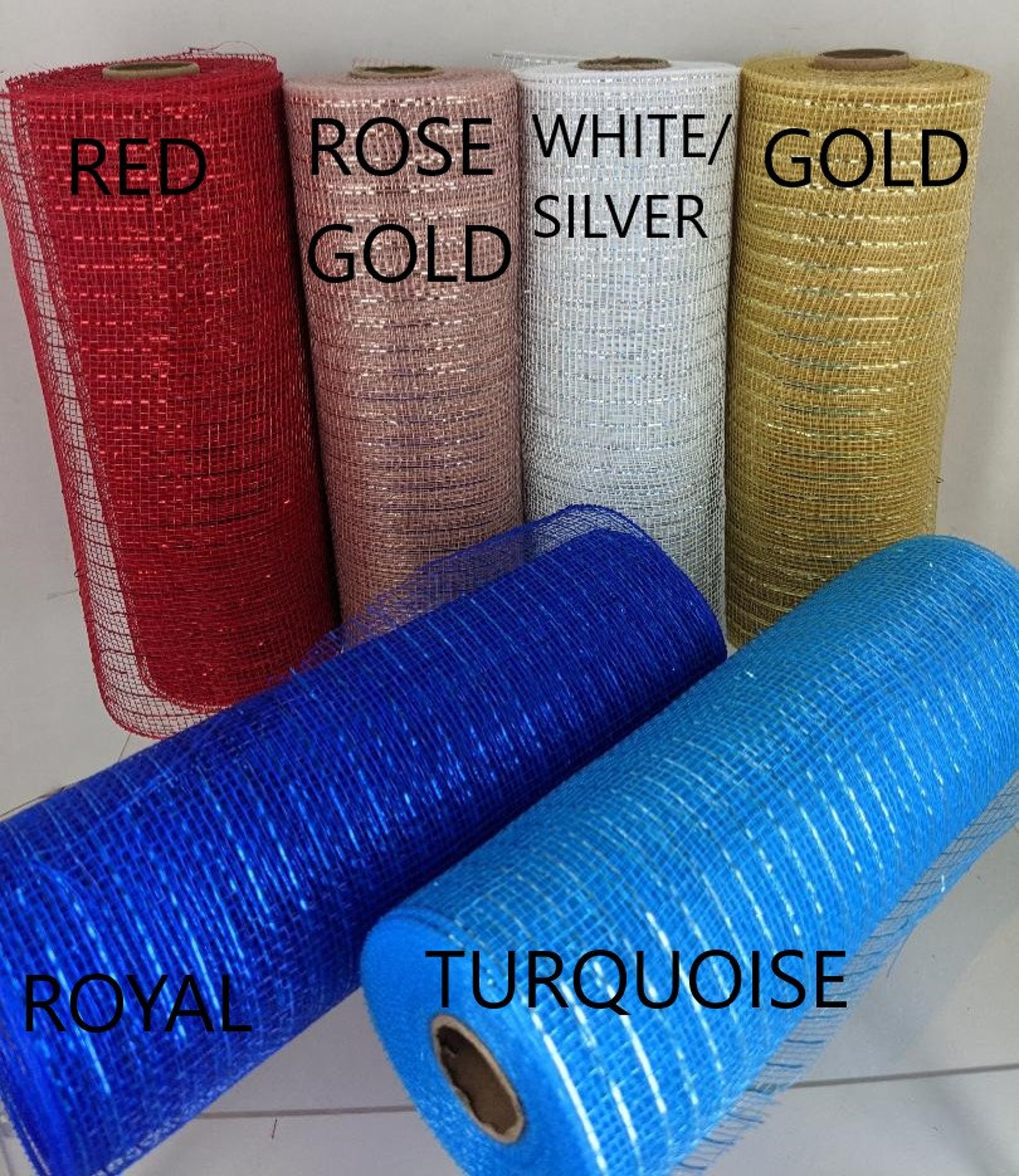 10 X 10 Yard Decorative Poly Mesh Roll With Metallic | Etsy